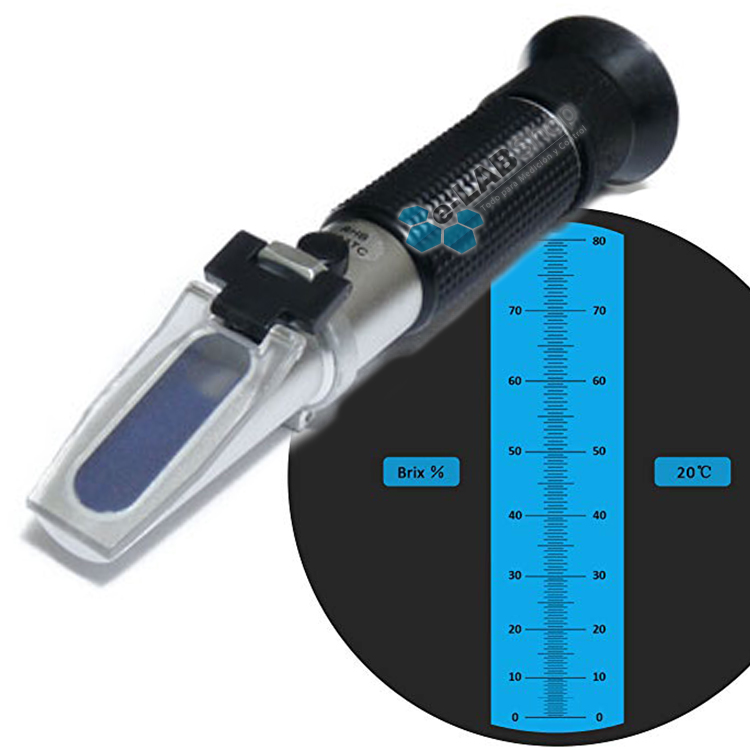 Refractometro 0 – 80 Brix Metalico – e-LABShop